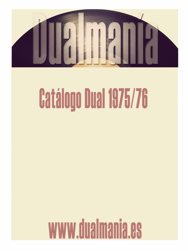 Catálogo Dual 1975 - 76 - Dual Programm | PDF