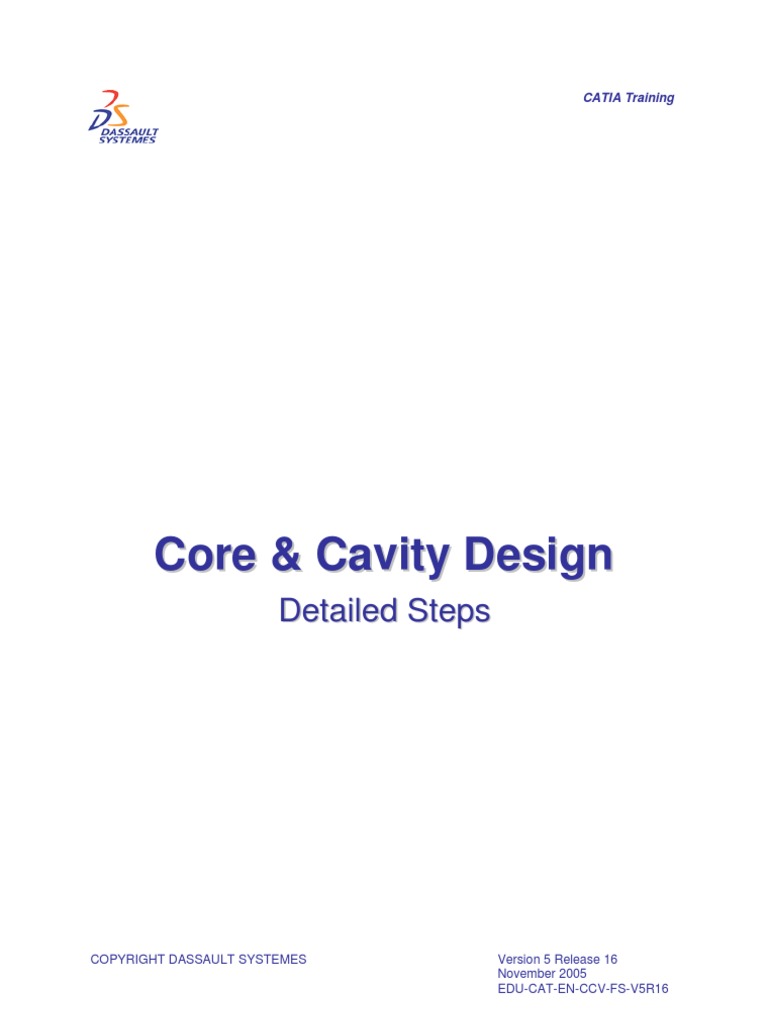 Catia Core E Cavity Design Pdf Dialog Box Casting Metalworking