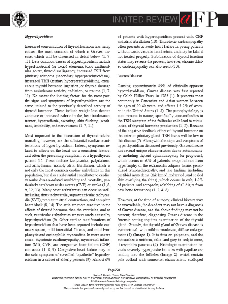 An Overview of The Thyroid Gland and Thyroid-Related Deaths For The ...