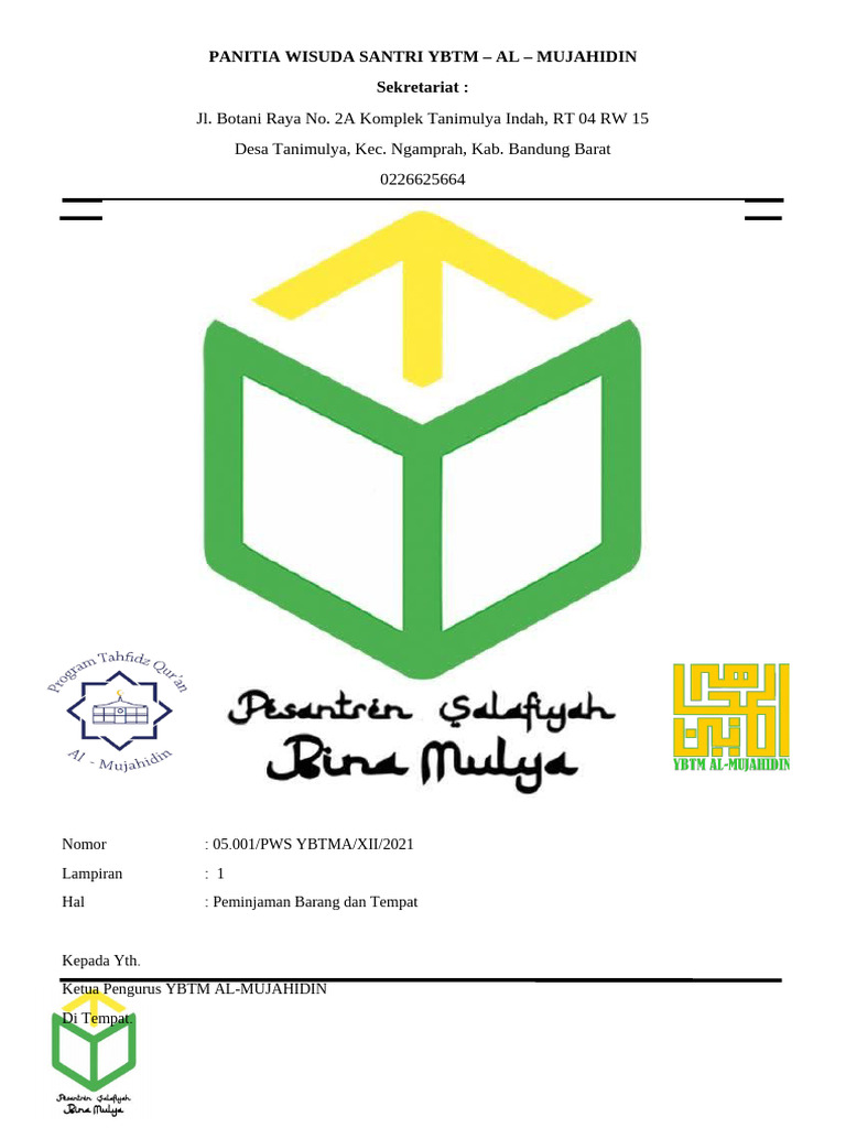 Surat Tembusan PTQ Asli | PDF