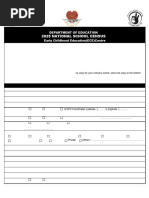 Students Information Form - JSC | PDF