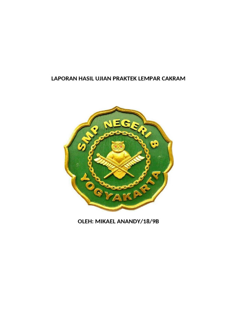 Laporan Hasil Ujian Praktek Lempar Cakram | PDF