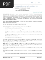 Revised Secretarial Standard on Board Meetings | PDF | Quorum | Board ...