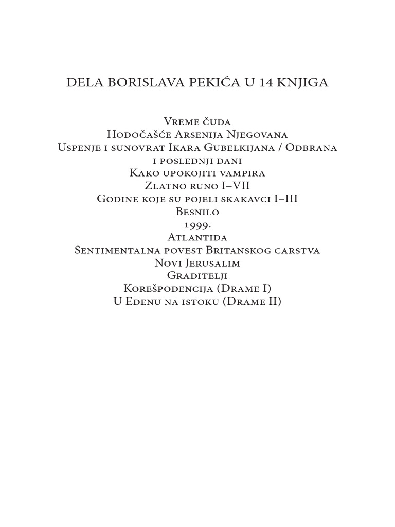 Godine Koje Su Pojeli Skakavci 1 | PDF