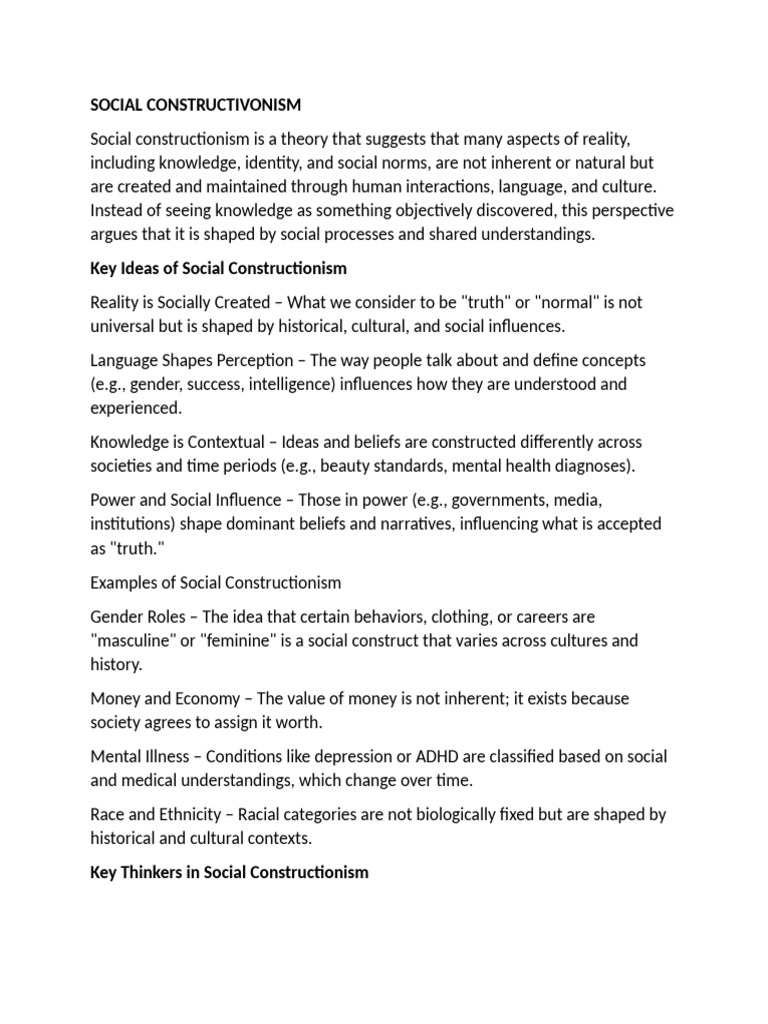 Social Constructivonism | PDF | Social Constructionism | Constructivism ...