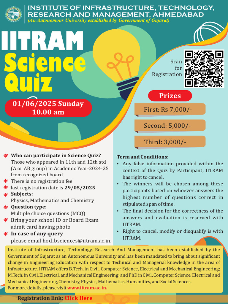 IITRAM Science Quiz Final | PDF | Science | Engineering