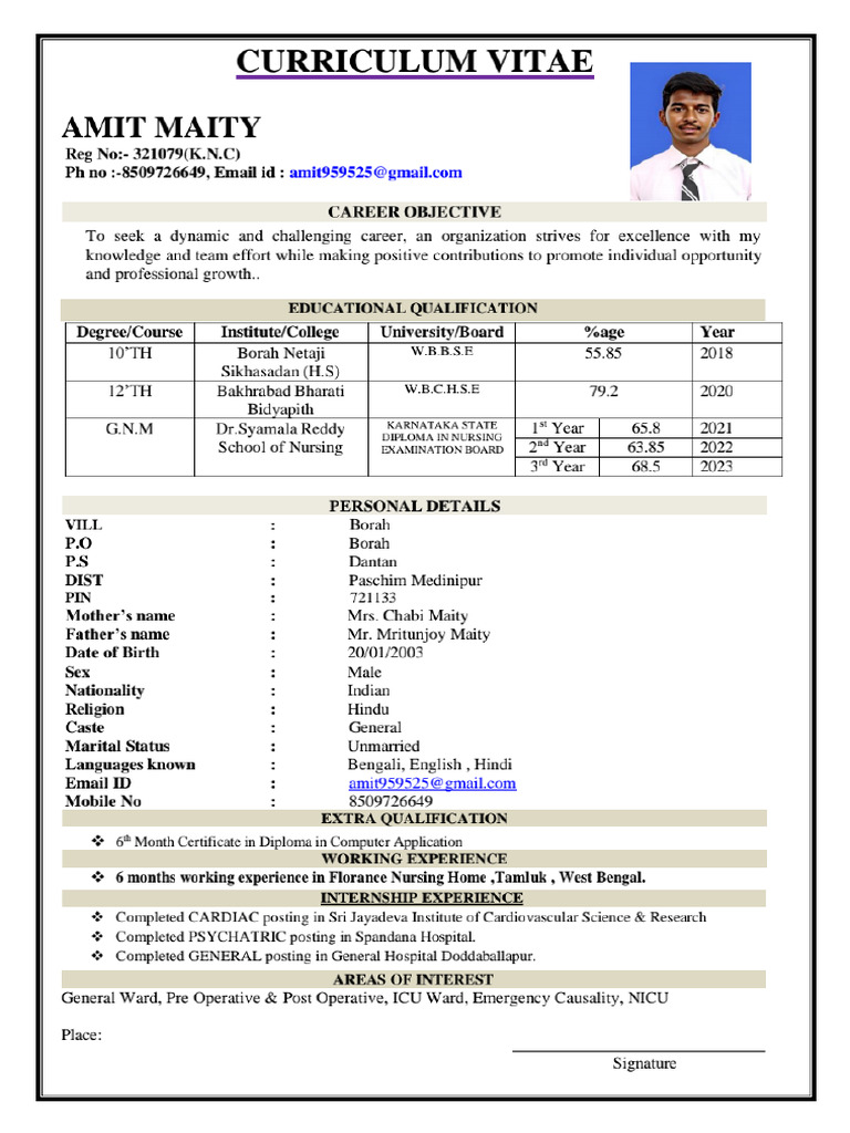 Amit Maity CV PDF | PDF
