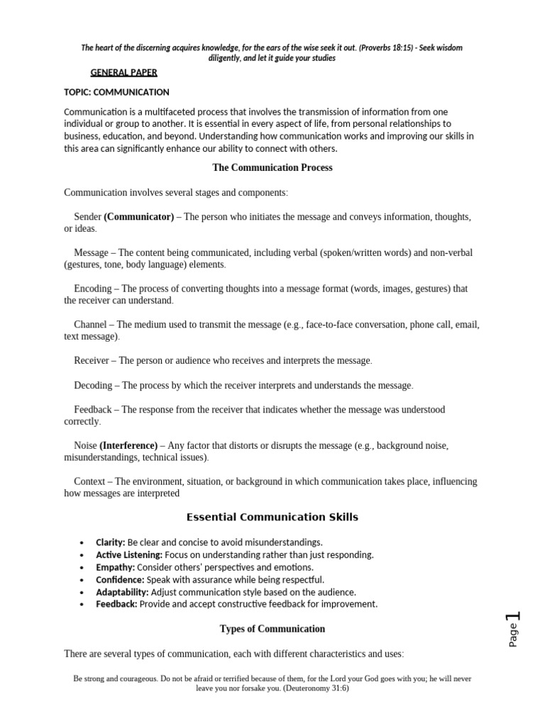 General Paper | PDF | Nonverbal Communication | Mass Media