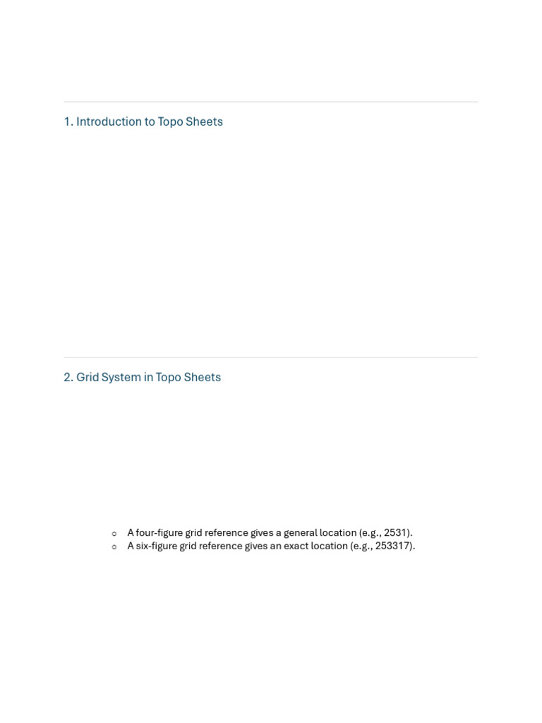 Toposheet Revision Q&A Guide | PDF | Contour Line | Geographical Technology