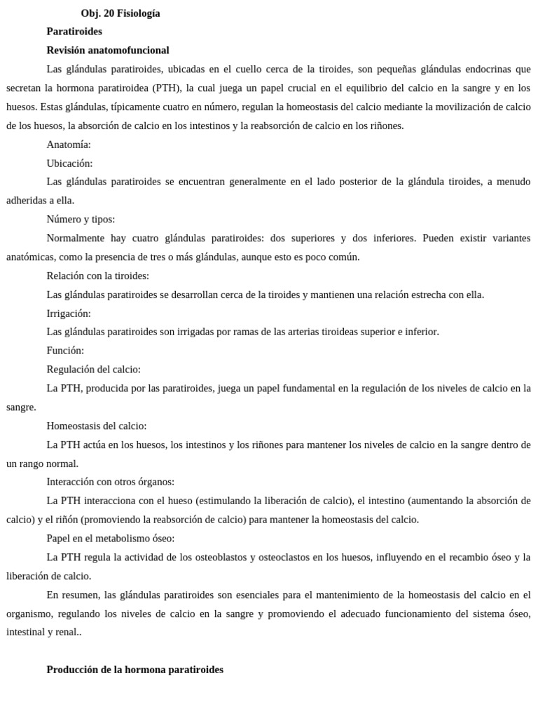 Material de fisologia paratiroides toroides y pancreas | PDF | Ciclo ...