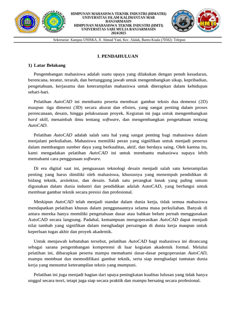 Pelatihan AutoCAD untuk Mahasiswa Teknik | PDF