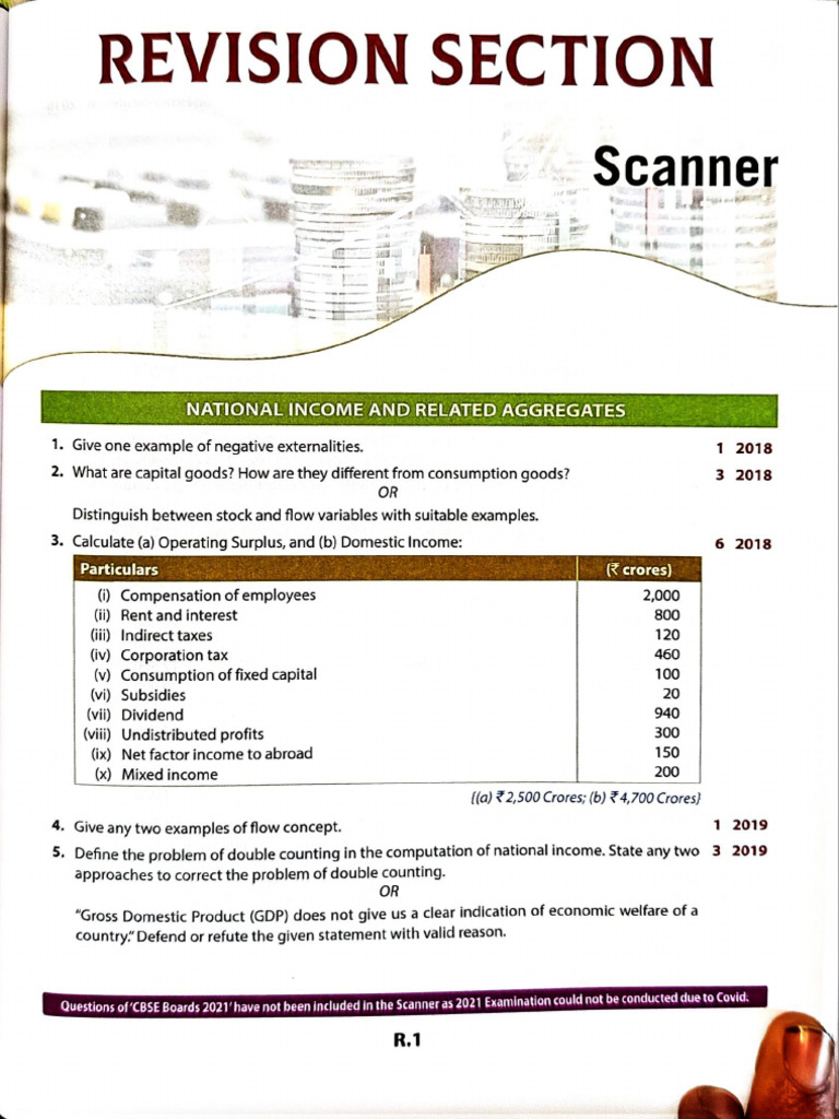 Class 12 Economics Revision Question. | PDF