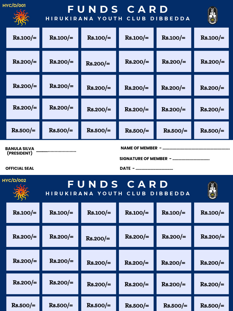 Funds Card 2025 Hyc | PDF