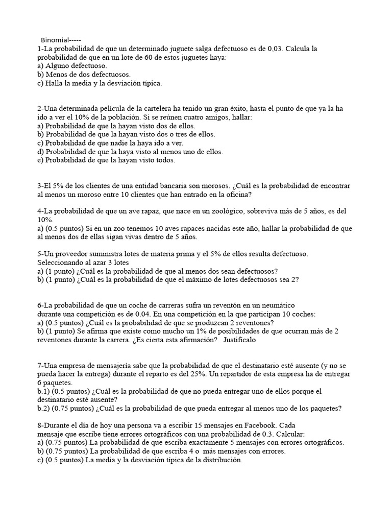 Binomial 2 | PDF | Probabilidad