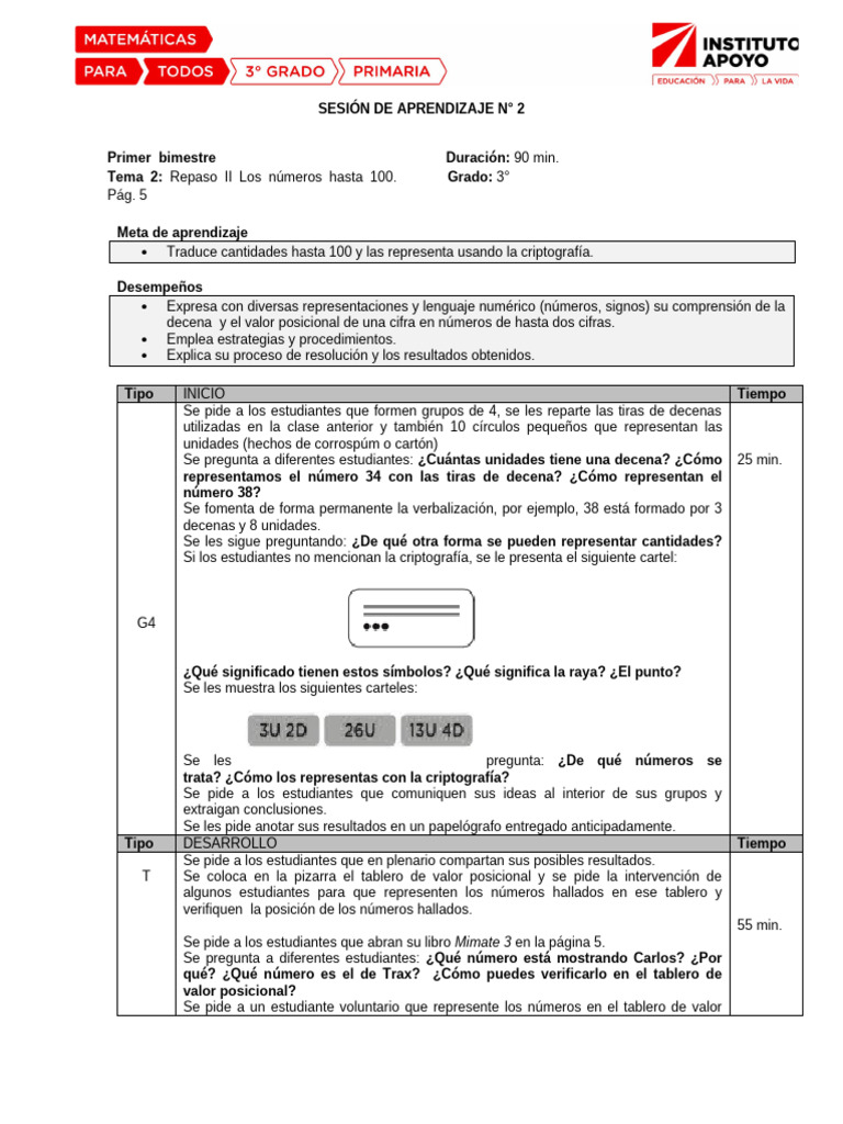 2 Repaso II Los Números Hasta 100 | PDF