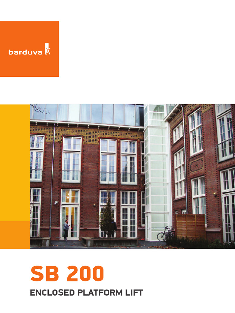 SB 200 Enclosed Platform Lift Overview | PDF | Elevator | Door