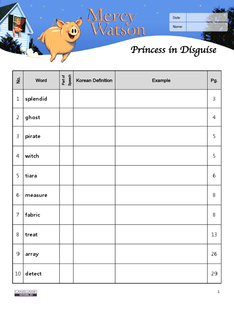 4-2 Mercy Watson Princess in Disguise - WP | PDF