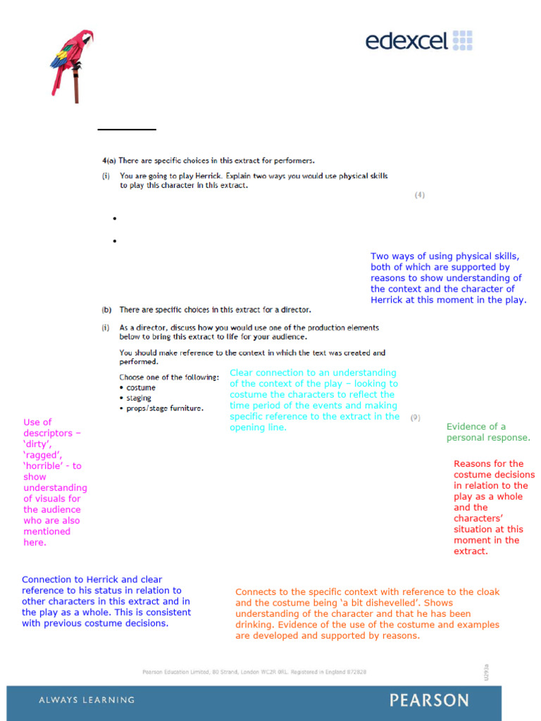 Costume and Set Design Analysis for Play | PDF