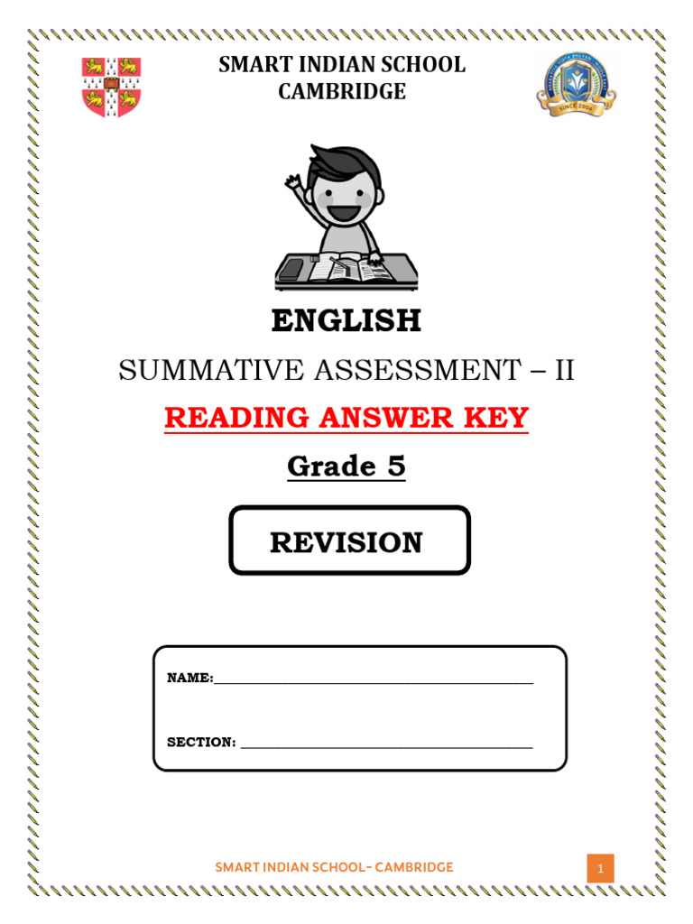 Grade 5 Revision Booklet SA2 READING ANSWER | PDF