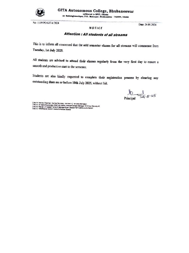 Class Commencement Notice Pdf