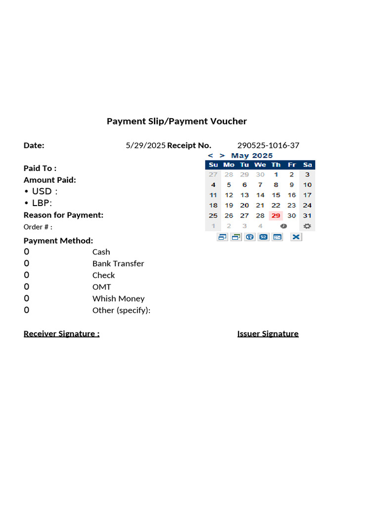 Payment Slip | PDF