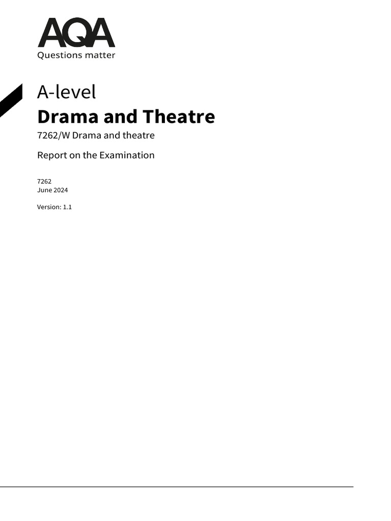 Moderators Report Drama Comp 1 June 2024 | PDF
