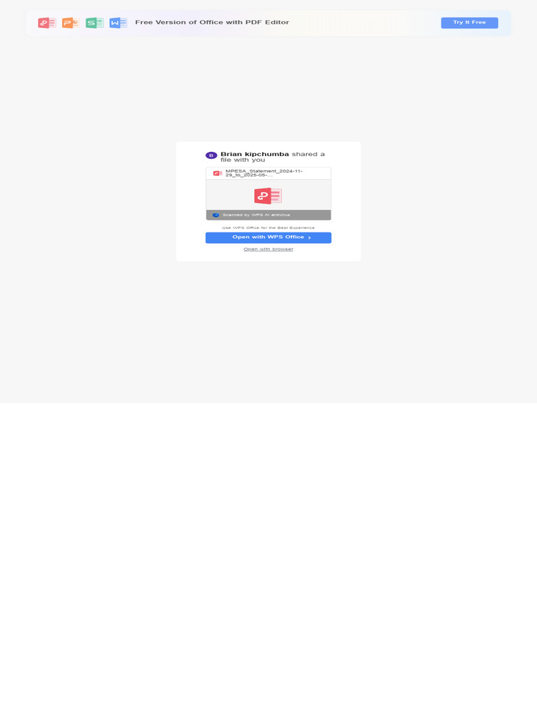 MPESA Statement Access Instructions | PDF