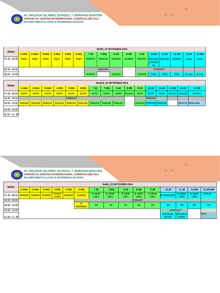 Jadwal STS Dan Jadwal Pengawas STS 2024 | PDF | Semitic Words And Phrases
