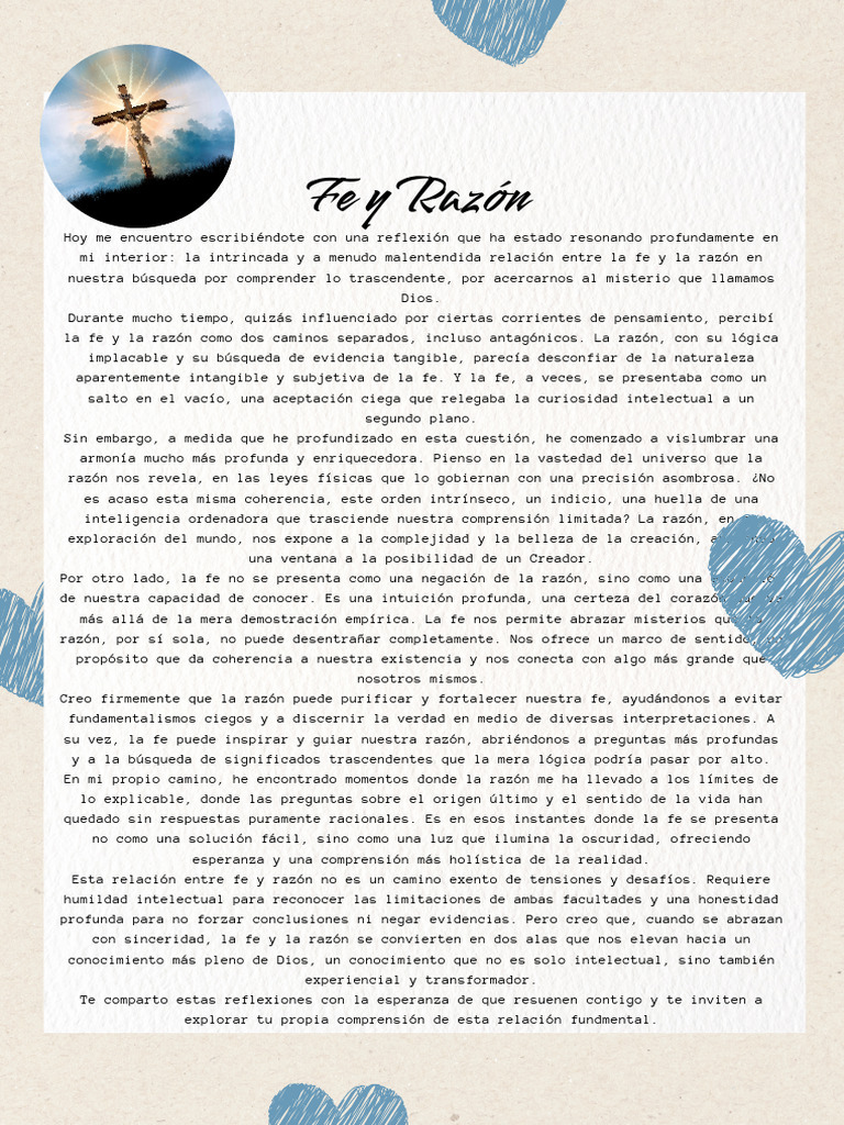 Carta Sobre La Fe y La Razón | PDF | Razón | Fe