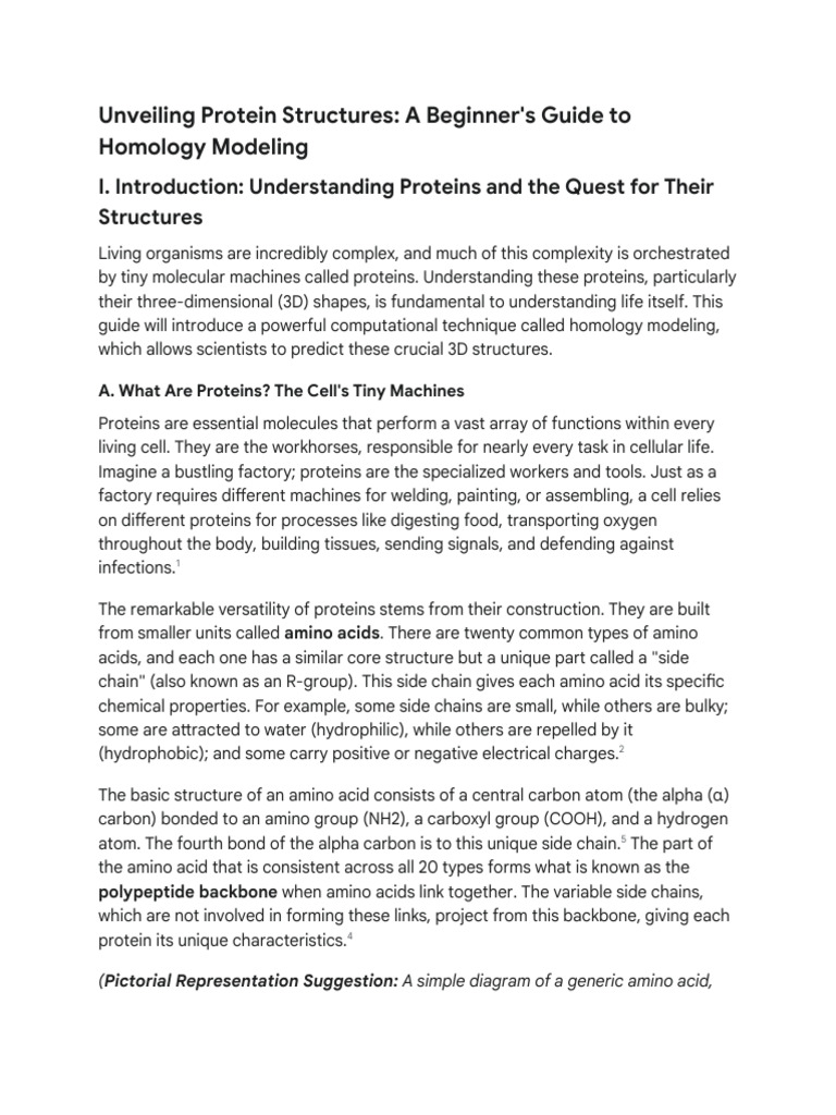 Homology Modeling Explained For Students | PDF | Sequence Alignment | Proteins
