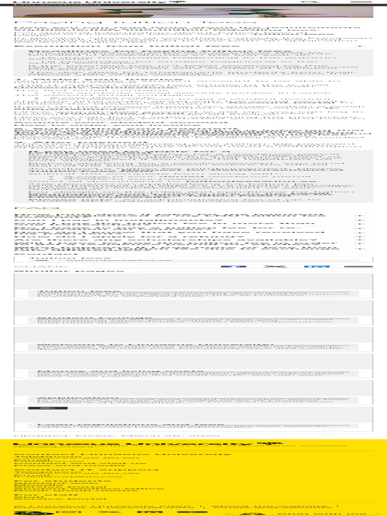Linnaeus University Tuition Fee Guide | PDF | Cost Of Living | Fee