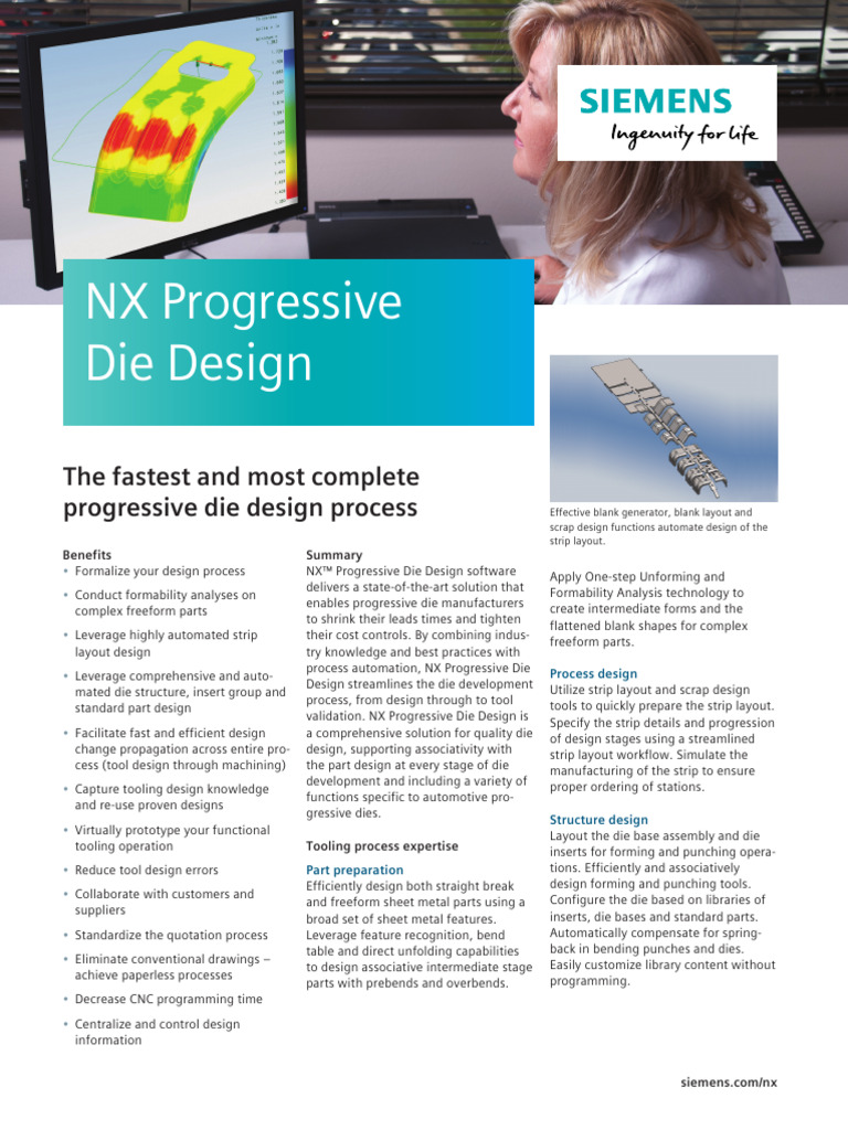 Siemens SW NX Progressive Die Design Fs | PDF