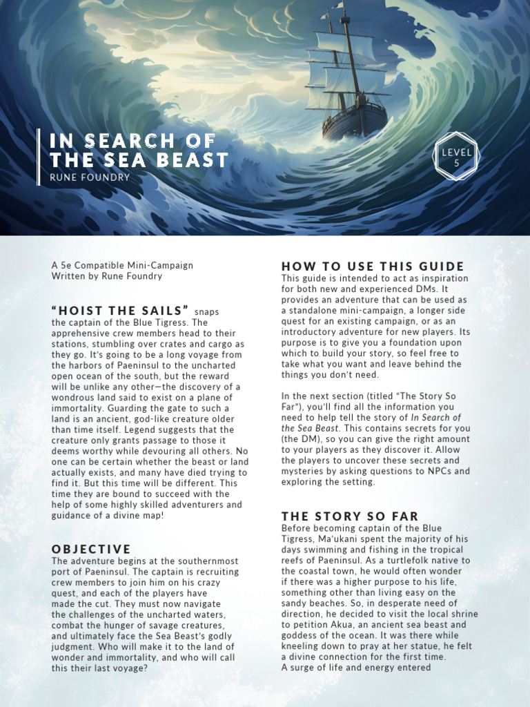 In Search of The Sea Beast | PDF | Sea | Ships