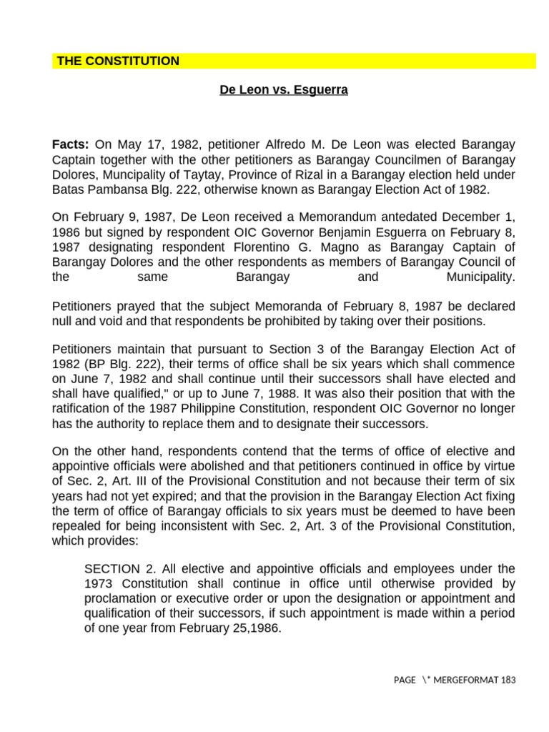 Consti-I-Digests-1-1 | PDF | Constitutional Amendment | Ratification