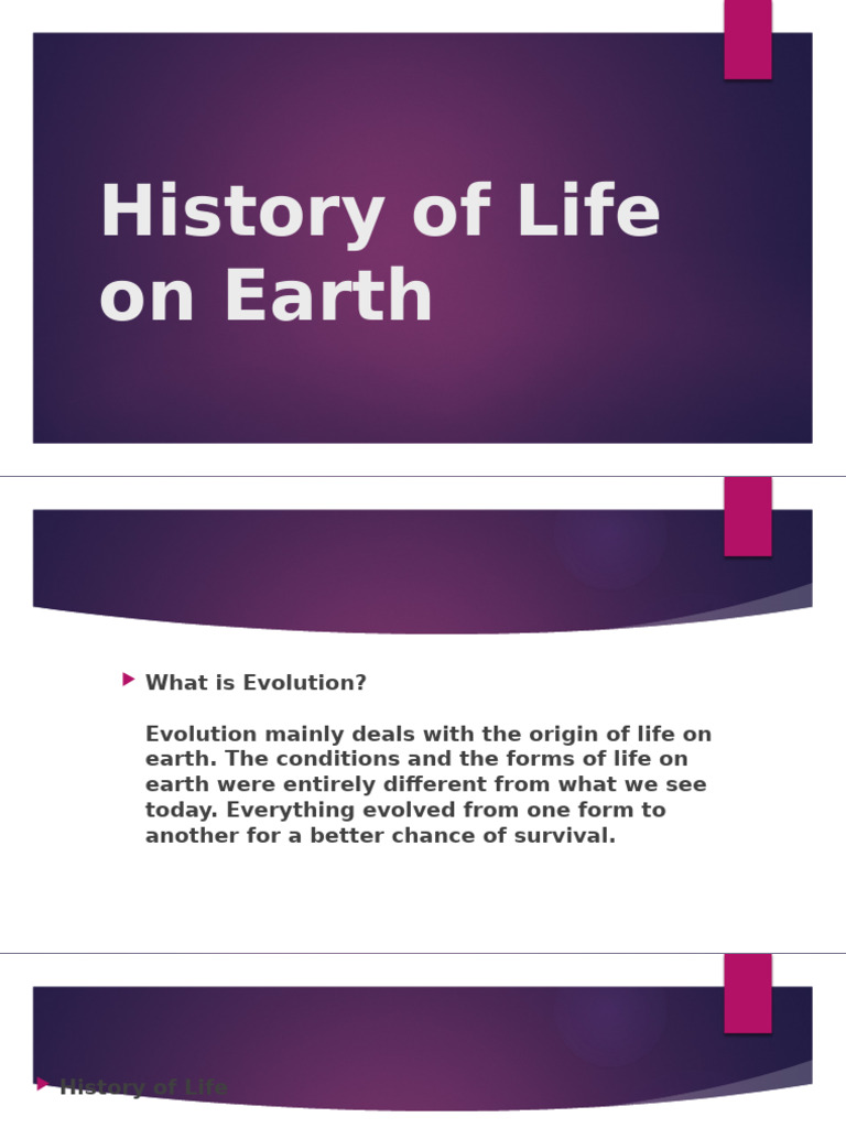 History and Major Events of Life | PDF | Evolution | Fossil