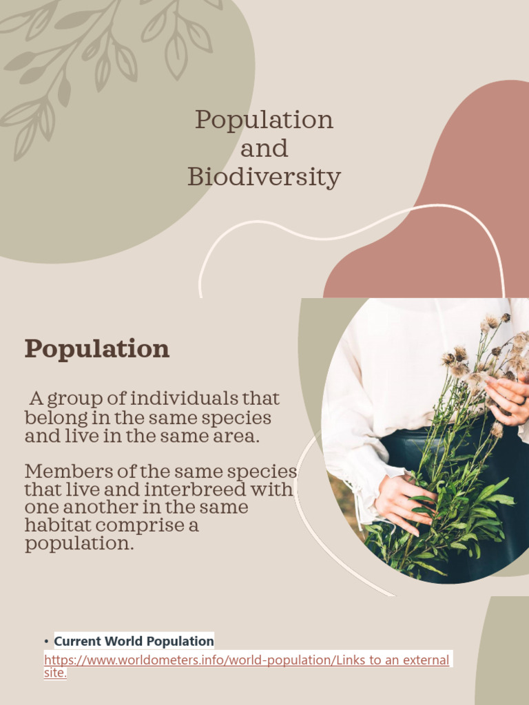 Population & Biodiversity | PDF | Biodiversity | Species