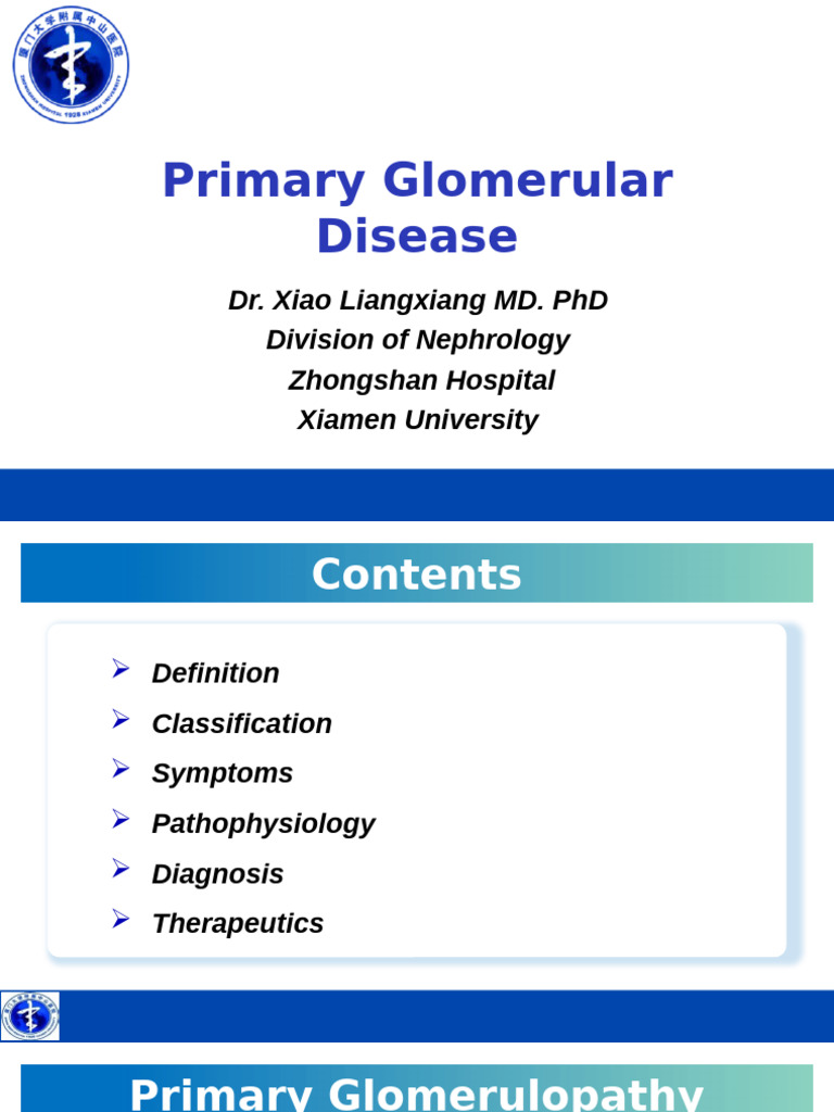 1_2023-2.Primary Glomerular Disease | PDF | Medical Specialties | Diseases And Disorders