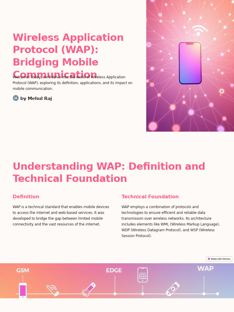 Wireless Application Protocol WAP Bridging Mobile Communication | PDF | Computer Network | World ...