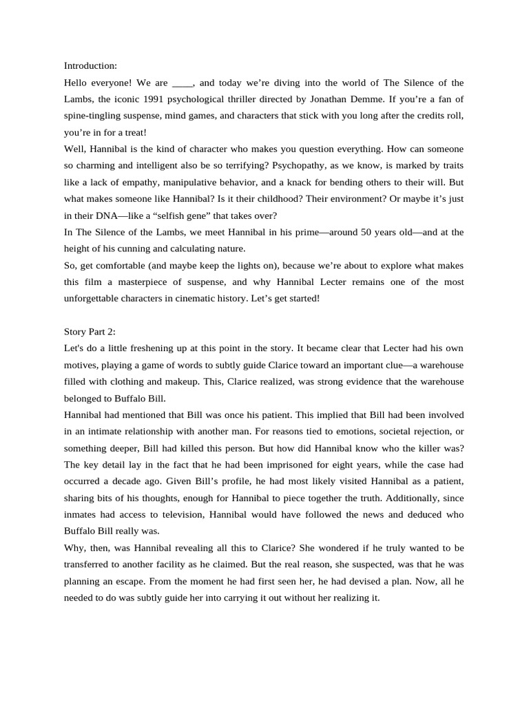BWei - The Silence of The Lambs | PDF