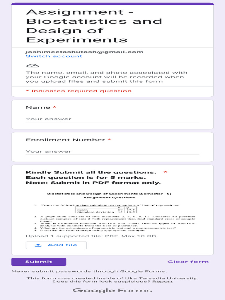 Assignment - Biostat of Experiments | PDF