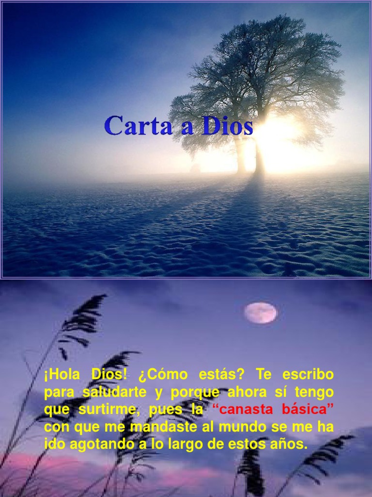 Carta a Dios: Renovar la Canasta Básica Emocional | PDF