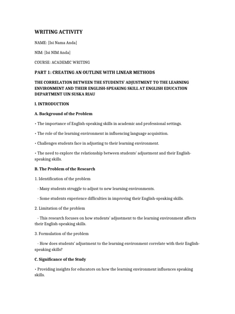 Writing Activity Complete Final | PDF | Learning | Analysis