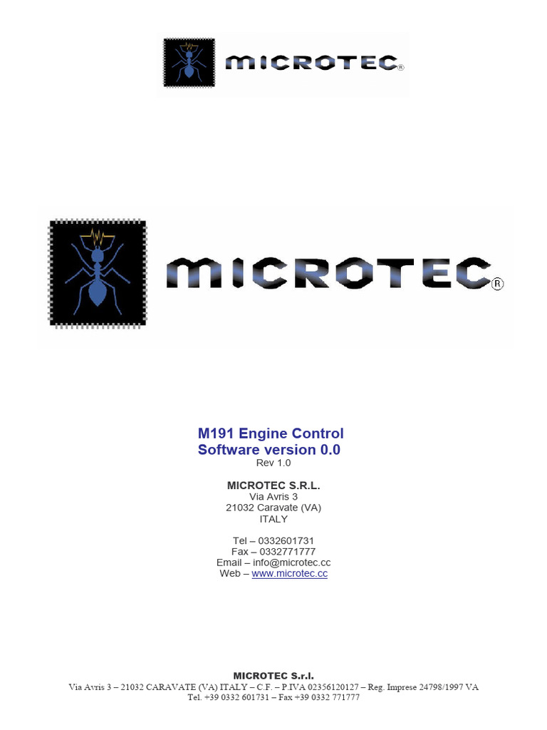 Microtec M191-M226 Engine Controller Manual | PDF | Chess Theory | Chess