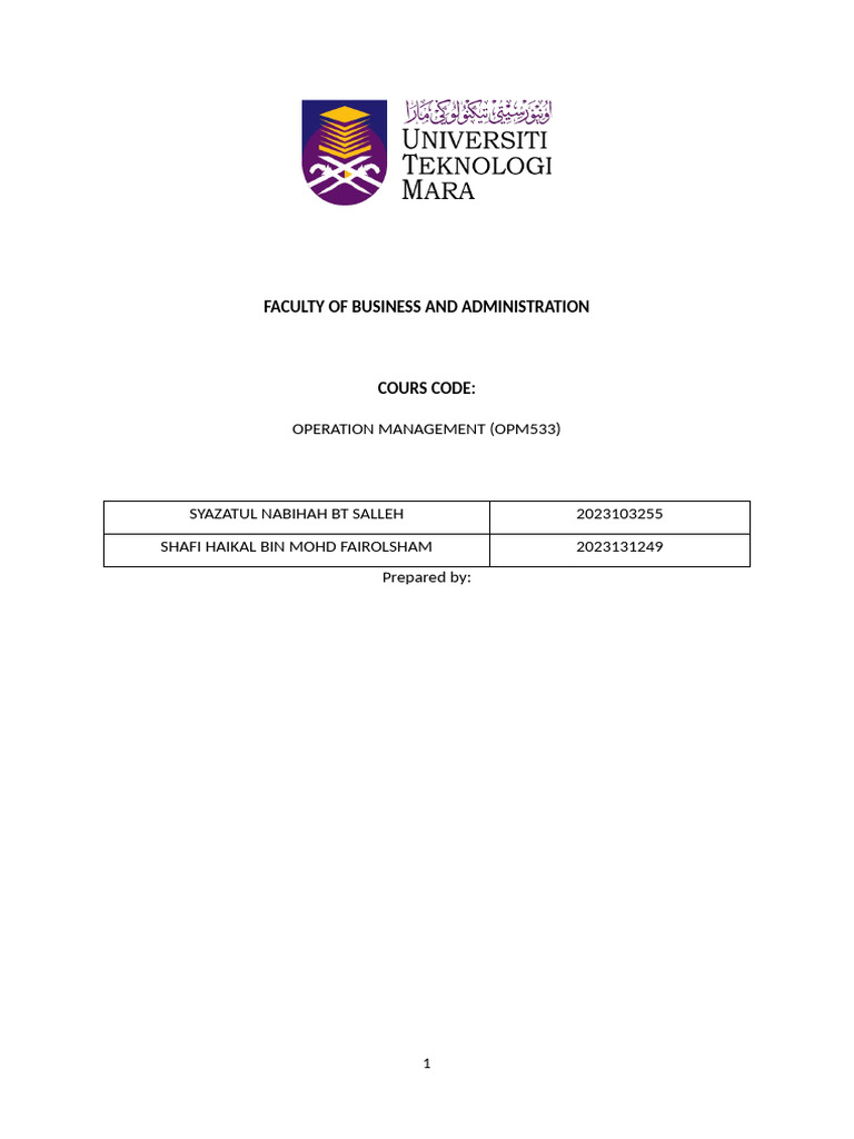 Assignment OPM Article Review | PDF | Lean Manufacturing | Supply Chain