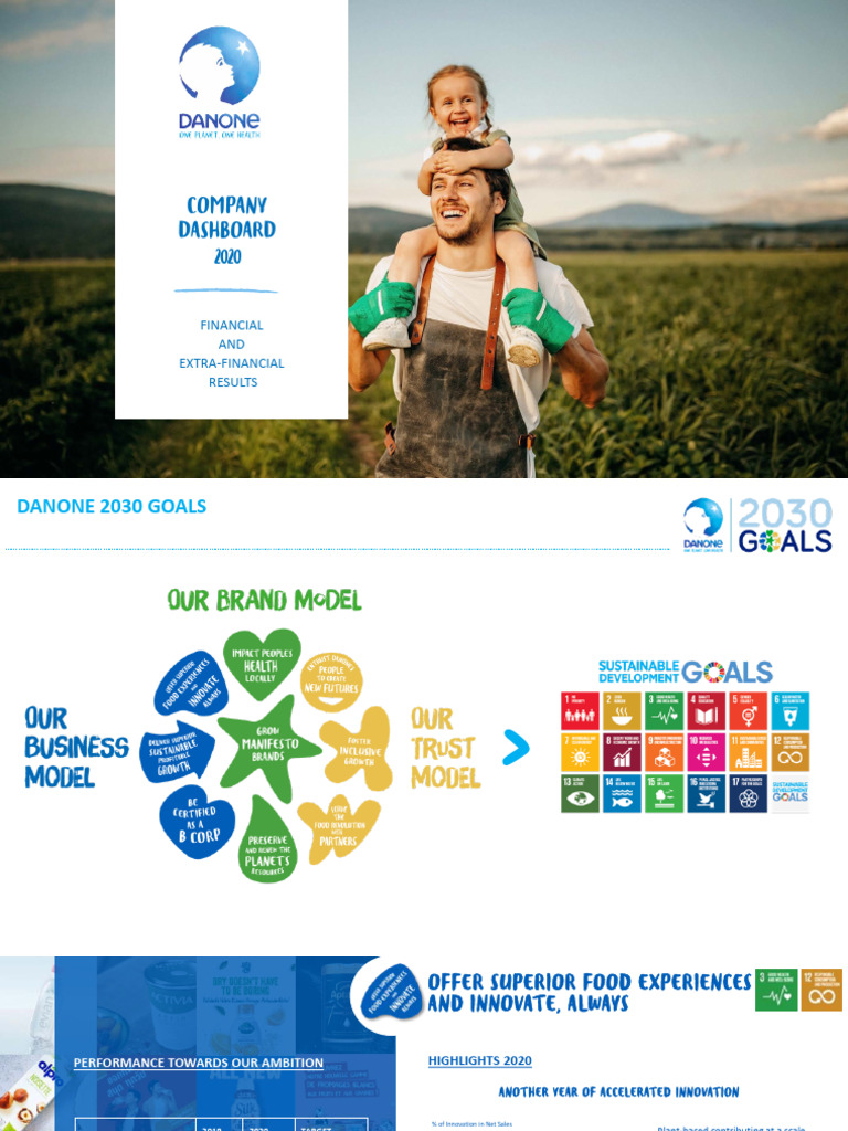 Danone 2020 Sustainability Dashboard | PDF | Reuse | Economies
