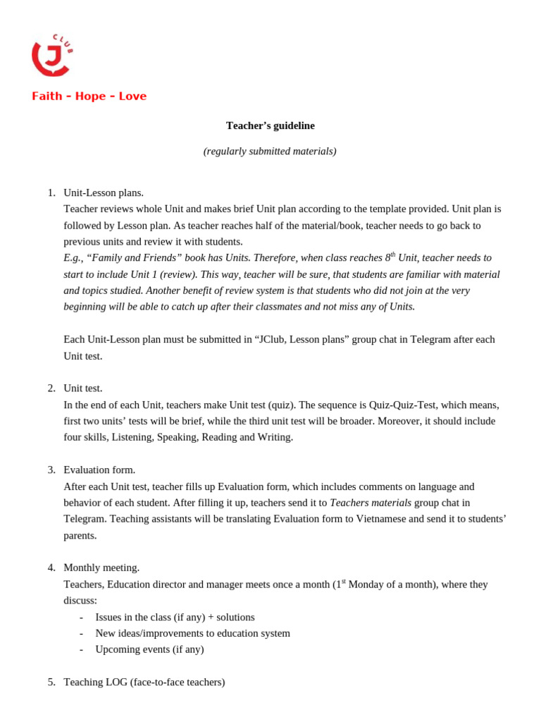 9.1 MATERIALS Submission Guideline (For Teachers) | PDF | Teachers ...