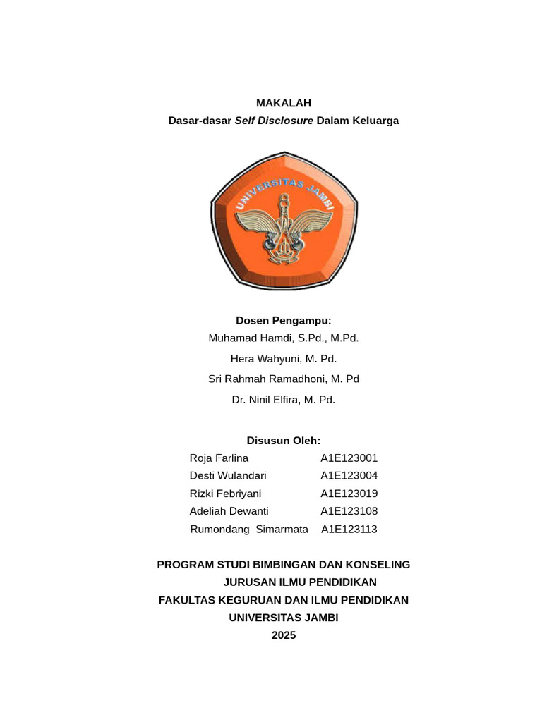 Pentingnya Self Disclosure dalam Keluarga | PDF