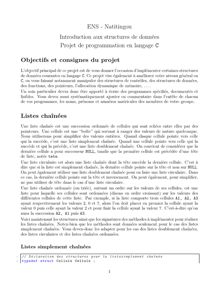 TP StructuresDonneesMI2 | PDF | Algorithmes et structures de données ...