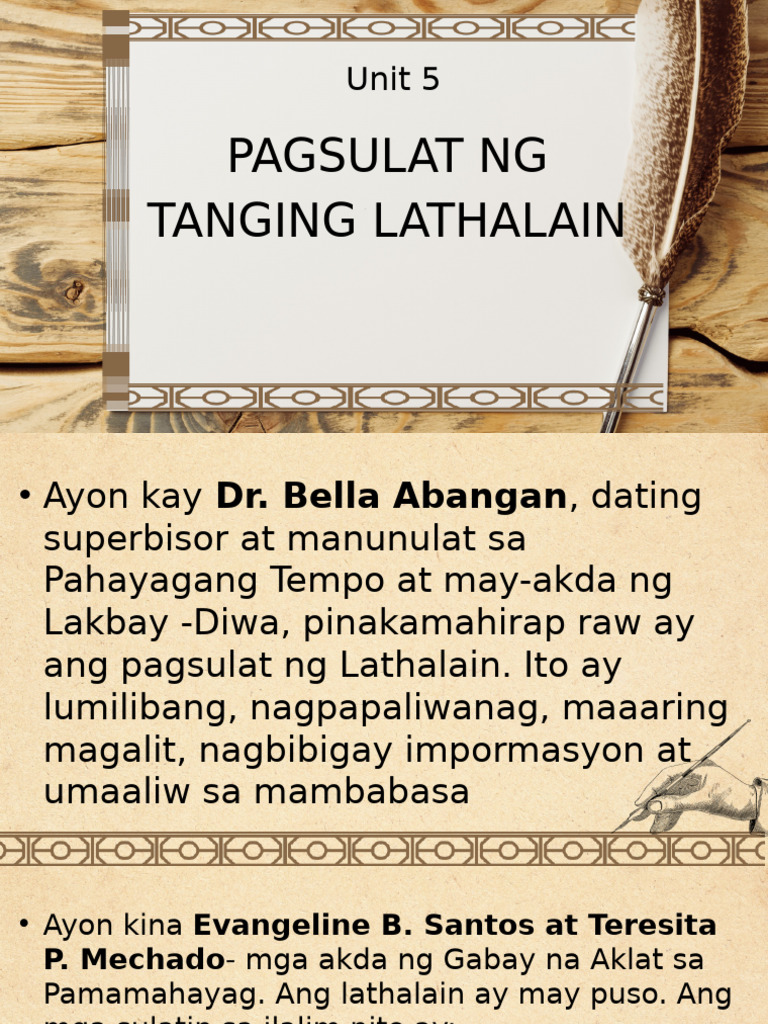 Katuturan NG Tanging Lathalain | PDF