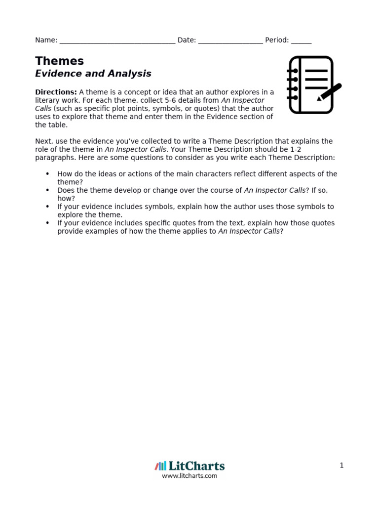 Theme Analysis Organizers | PDF